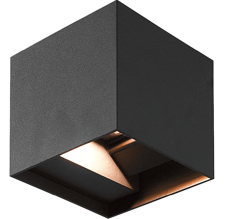 Kosnic ASPS20-BLK Aspen 20W Up and Down Square LED Wall Light Black