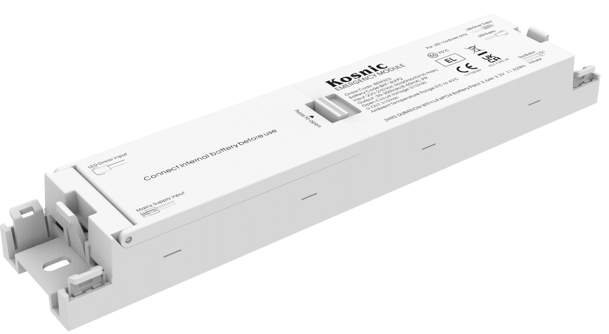 Kosnic BEM303 Batten UEM 3W Emergency Module for Battens