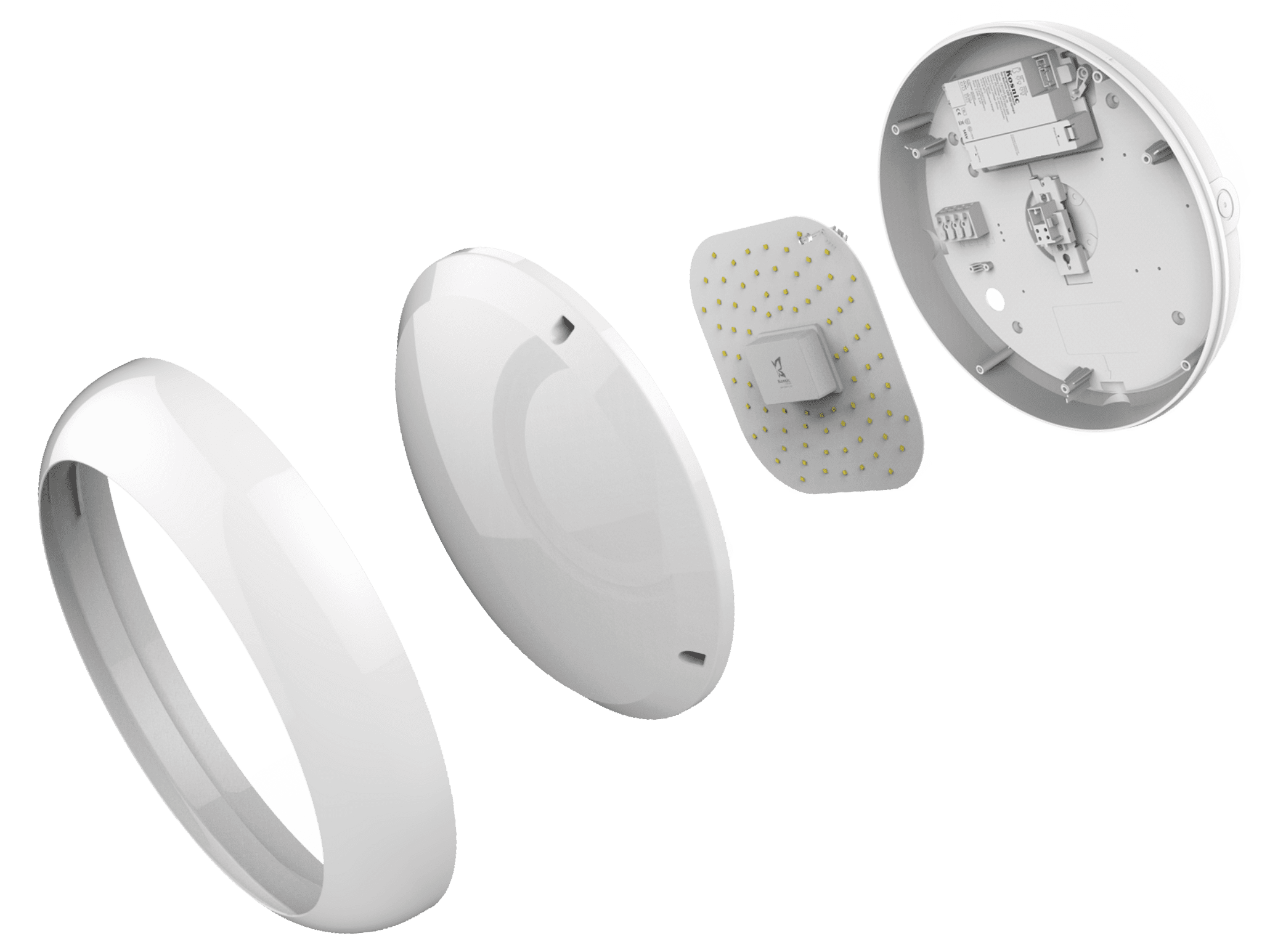 Kosnic BLCDD/E Blanca Bulkhead for LED DD Lamps IP65 Emergency