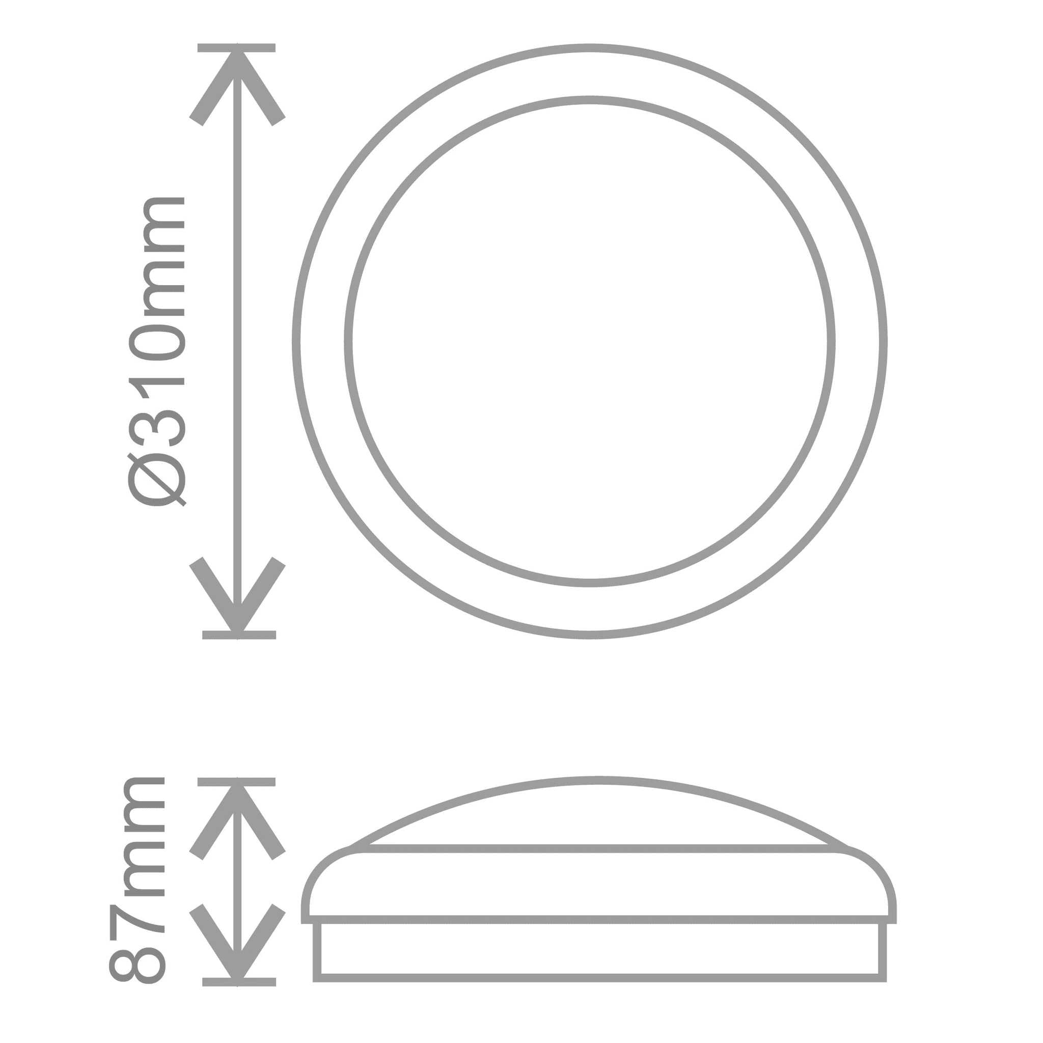 Kosnic BLCDD-WHT Blanca Bulkhead for LED DD Lamps IP65 White Trim