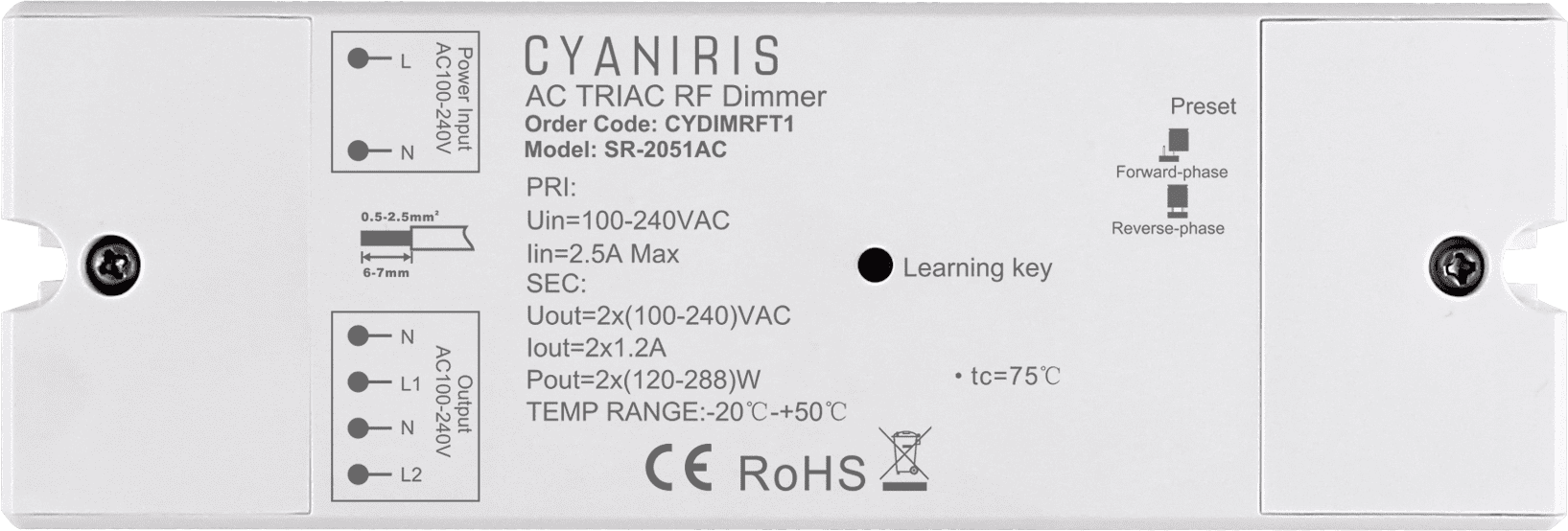 Kosnic CYDIMRFT1 RF Controlled Triac Dimmer