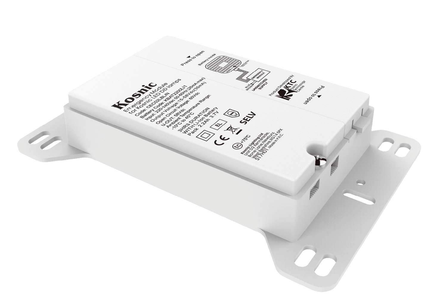 Kosnic EMDD02/ST 2W Self-Test Emergency Module for LED DD and Bulkhead