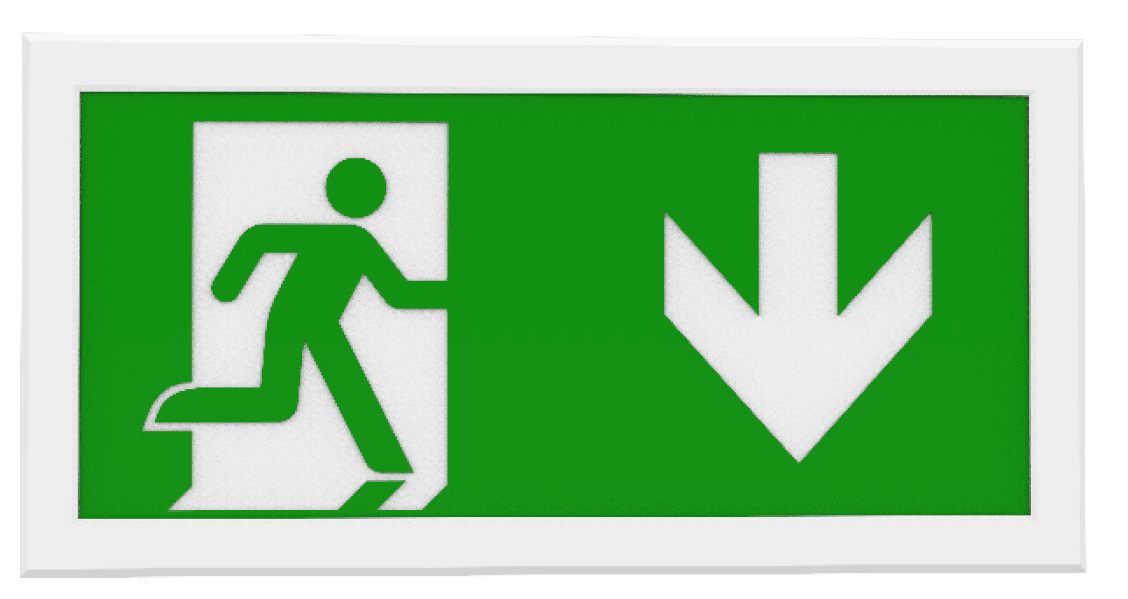 Kosnic KAL0105 Kalem Surface Mount Emergency Exit Sign 6500K