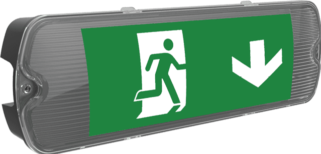 Kosnic MUL0105-BLK Mulu Emergency Light & Exit Sign 1W/5W 6500K Black