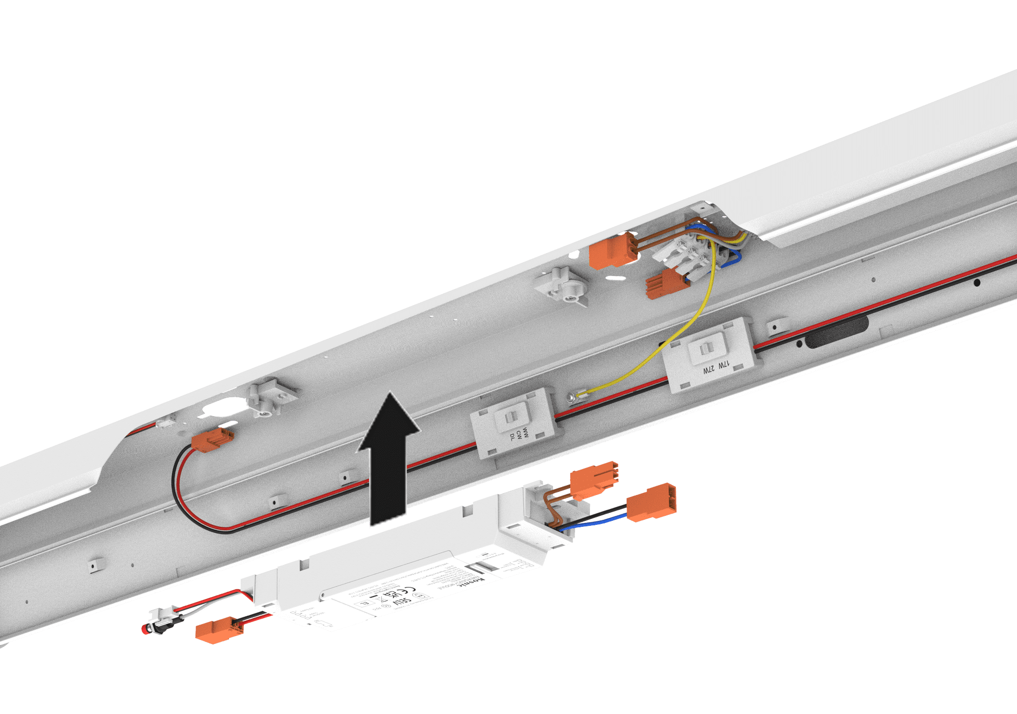 Kosnic NIV4FT27 NIVA III Interior Batten 4ft Twin 17/27W CCT/W Switchable