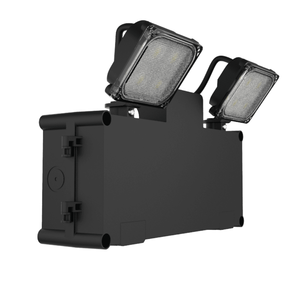 Kosnic ORD06-BLK/ST Orda II Self-Test Twin-Spot Emergency 6W IP65 Black