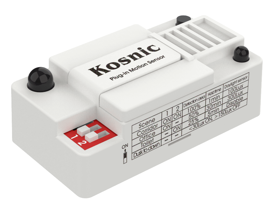 Kosnic RMW-DC Plug in Microwave Motion and Daylight Sensor 12V DC Kosnic RMW-DC Plug in Microwave Motion and Daylight Sensor 12V DC