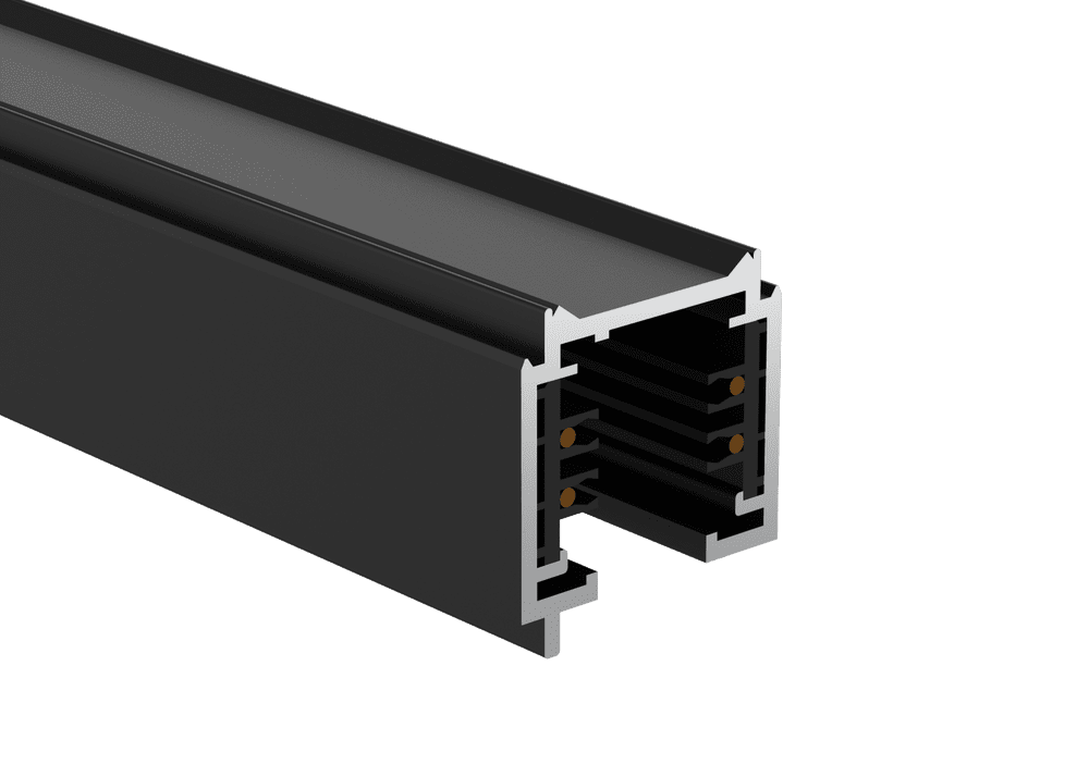 Kosnic TRK3C15-BLK 3 Circuit Track 1 5m inc End Cap Live End & I joint ...