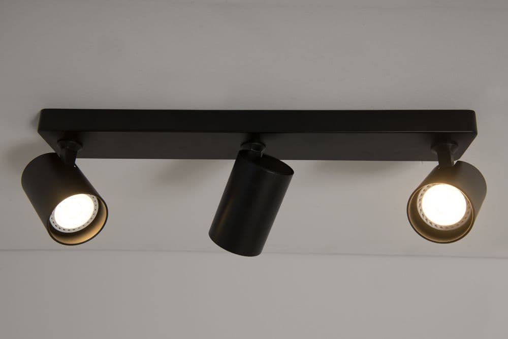KSR Lighting KSR6262BLK Sofia GU10 Triple Bar Spotlight Black
