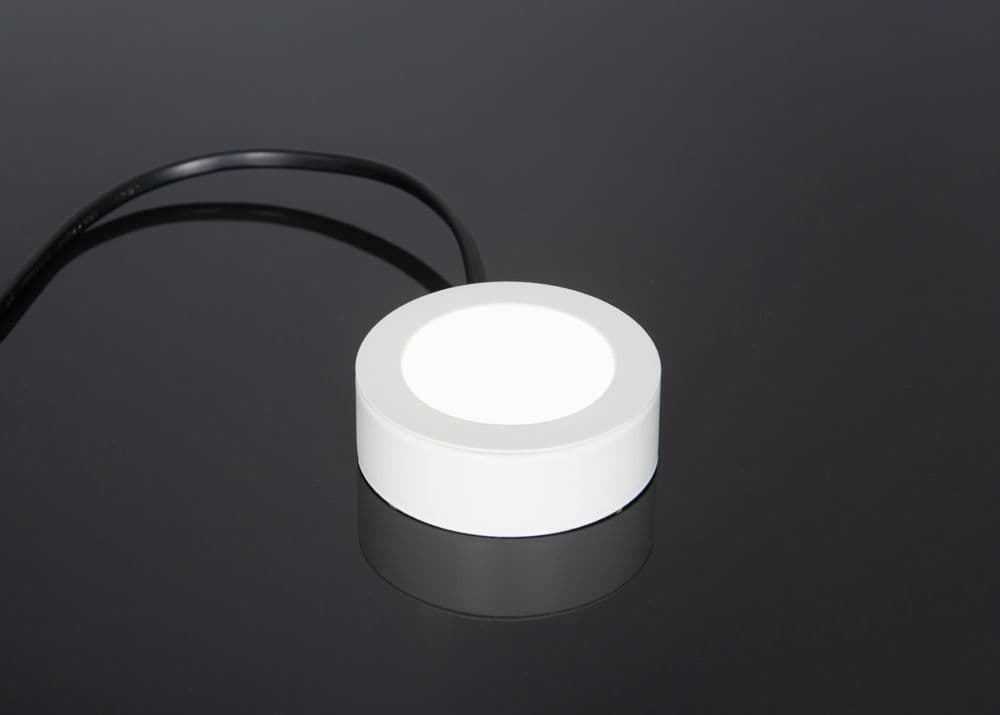 KSR Lighting KSRCL205WH Morini Recessed/Surface 3CCT LED Round Cabinet ...