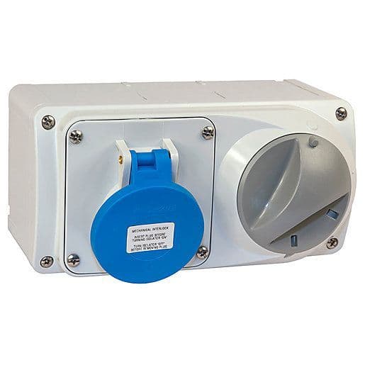 Lewden PM16/454126LW 16A 2P E 230V Switched Socket IP44