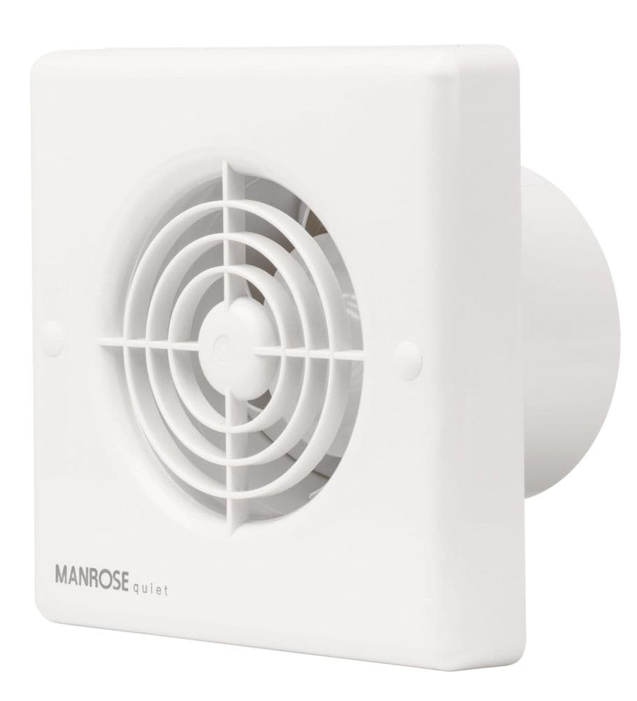 Manrose QF100H 4" Quiet Extractor Fan with Integral Humidistat and Timer