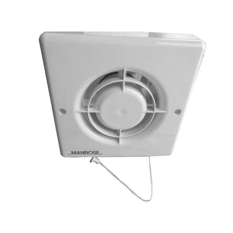Manrose XF100P 4"/100mm Extractor Fan with Pull Cord
