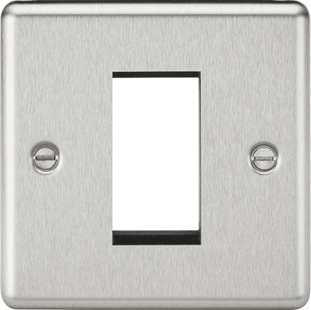 ML Accessories CL1GBC 1G Modular Faceplate - Rounded Edge Brushed Chrome