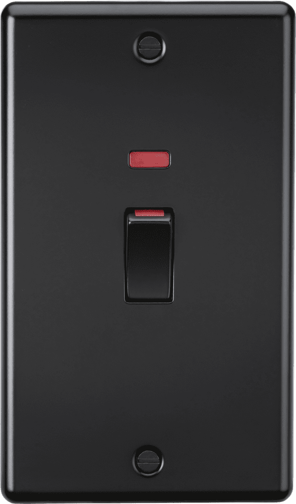 ML Accessories CL82MNMBB 45A DP Switch with Neon 2G size - Matt Black