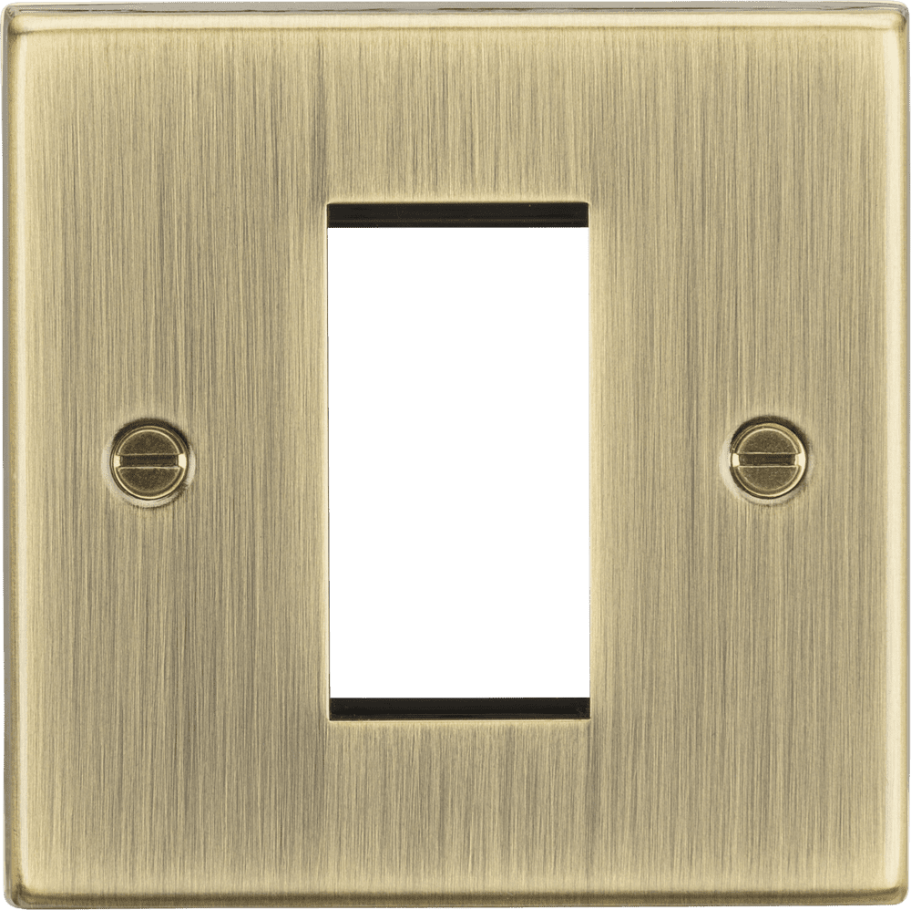 ML Accessories CS1GAB 1G Modular Faceplate - Square Edge Antique Brass
