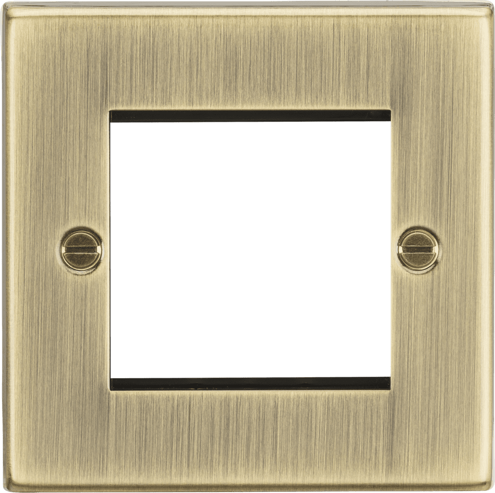 ML Accessories CS2GAB 2G Modular Faceplate - Square Edge Antique Brass