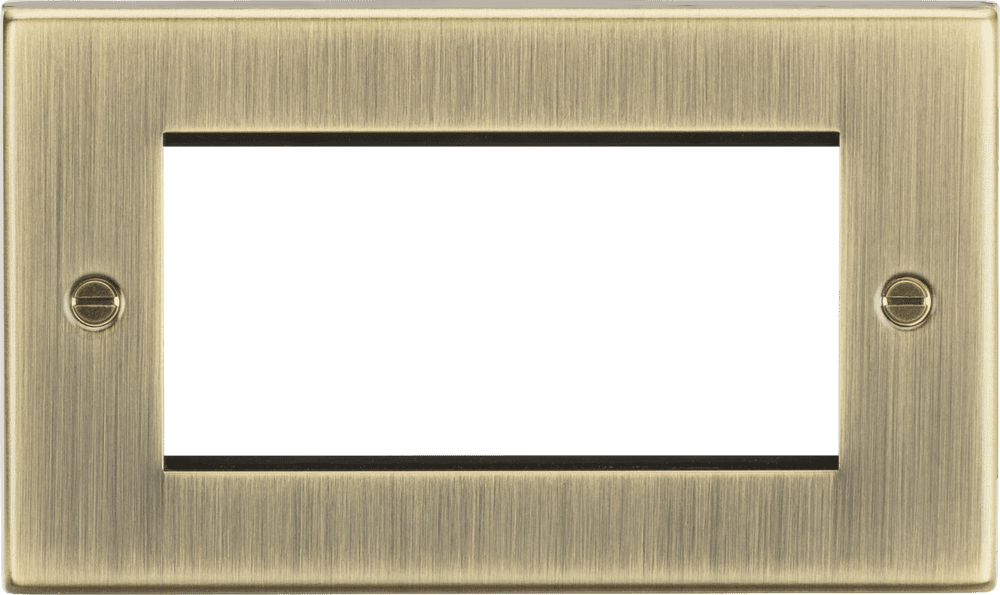 ML Accessories CS4GAB 4G Modular Faceplate - Square Edge Antique Brass