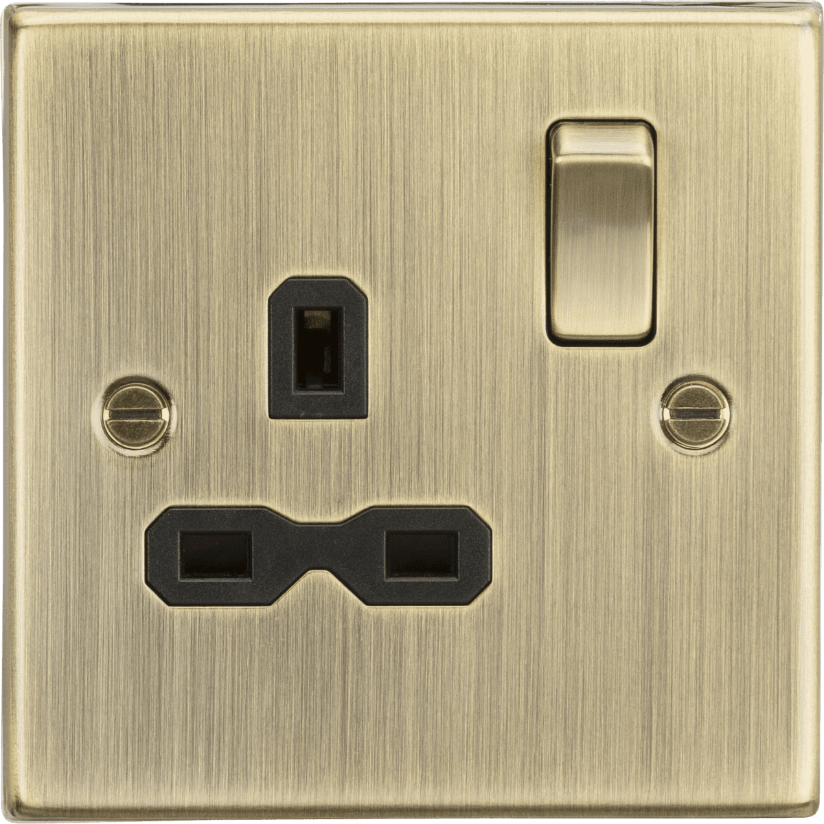 ML Accessories CS7AB 13A 1G DP Switched Socket with Black Insert ...