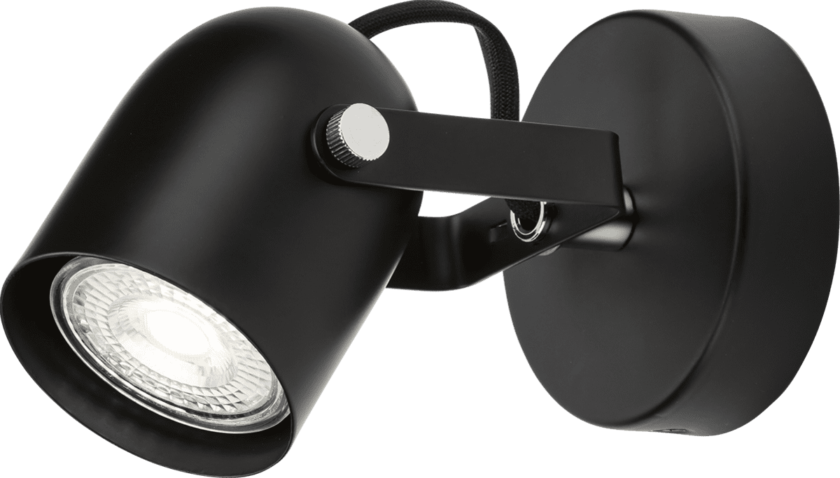 ML Accessories CSPT1BK 230V GU10 Single Spotlight - Matt Black