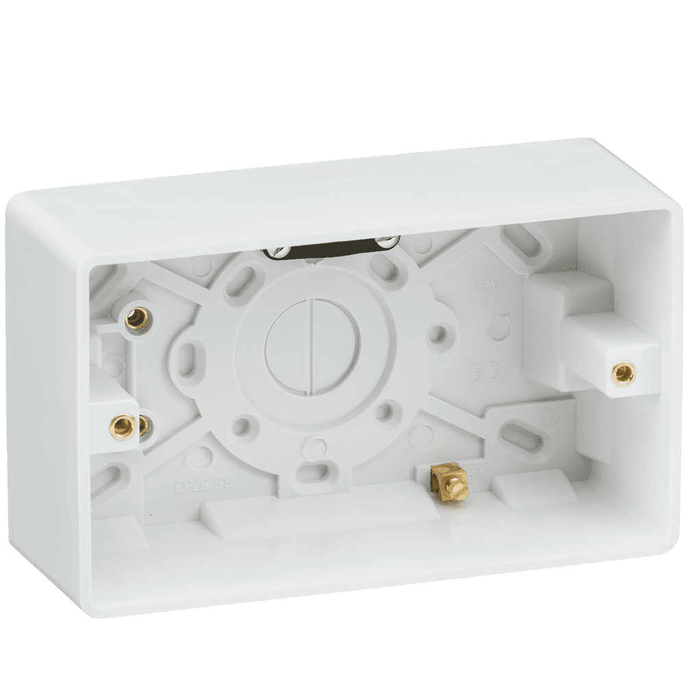 ML Accessories CU1600 Curved Edge Double 47mm Pattress Box Earth ...