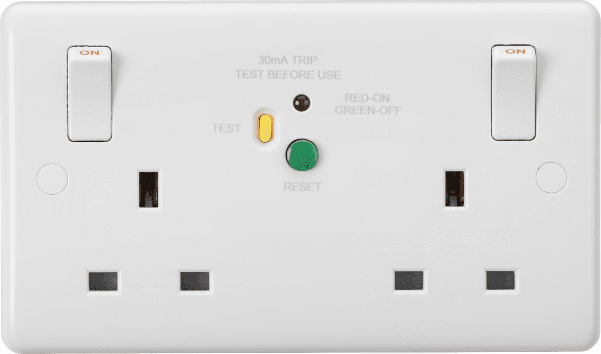ML Accessories CU9RCD 13A 2G DP RCD Switched Socket - 30mA Type A