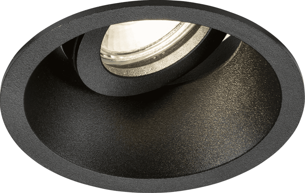ML Accessories DIB1TRB Dipa Single Tilt Round Anti-Glare Downlight Black