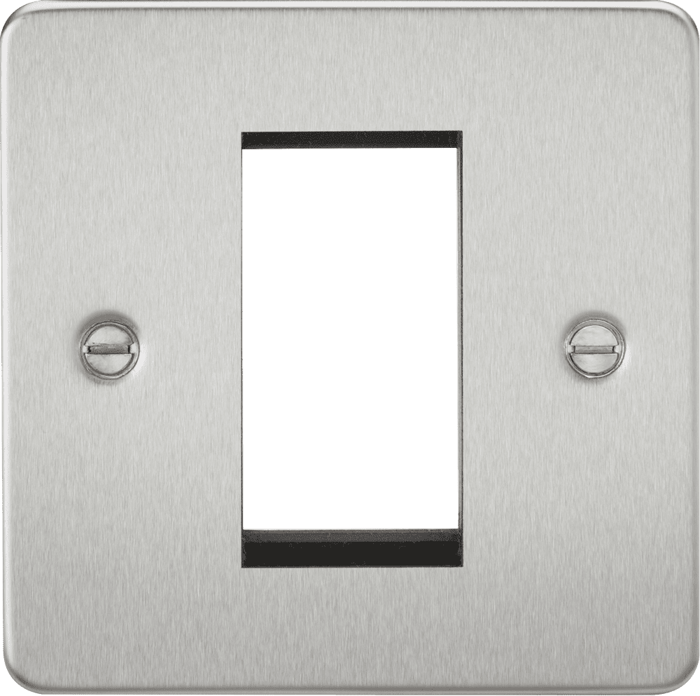 ML Accessories FP1GBC Flat Plate 1G Modular Faceplate - Brushed Chrome