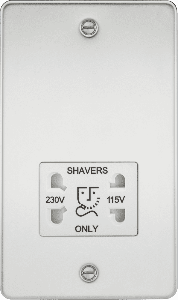 ML Accessories FP8900PCW Flat Plate dual voltage shaver socket polished ...