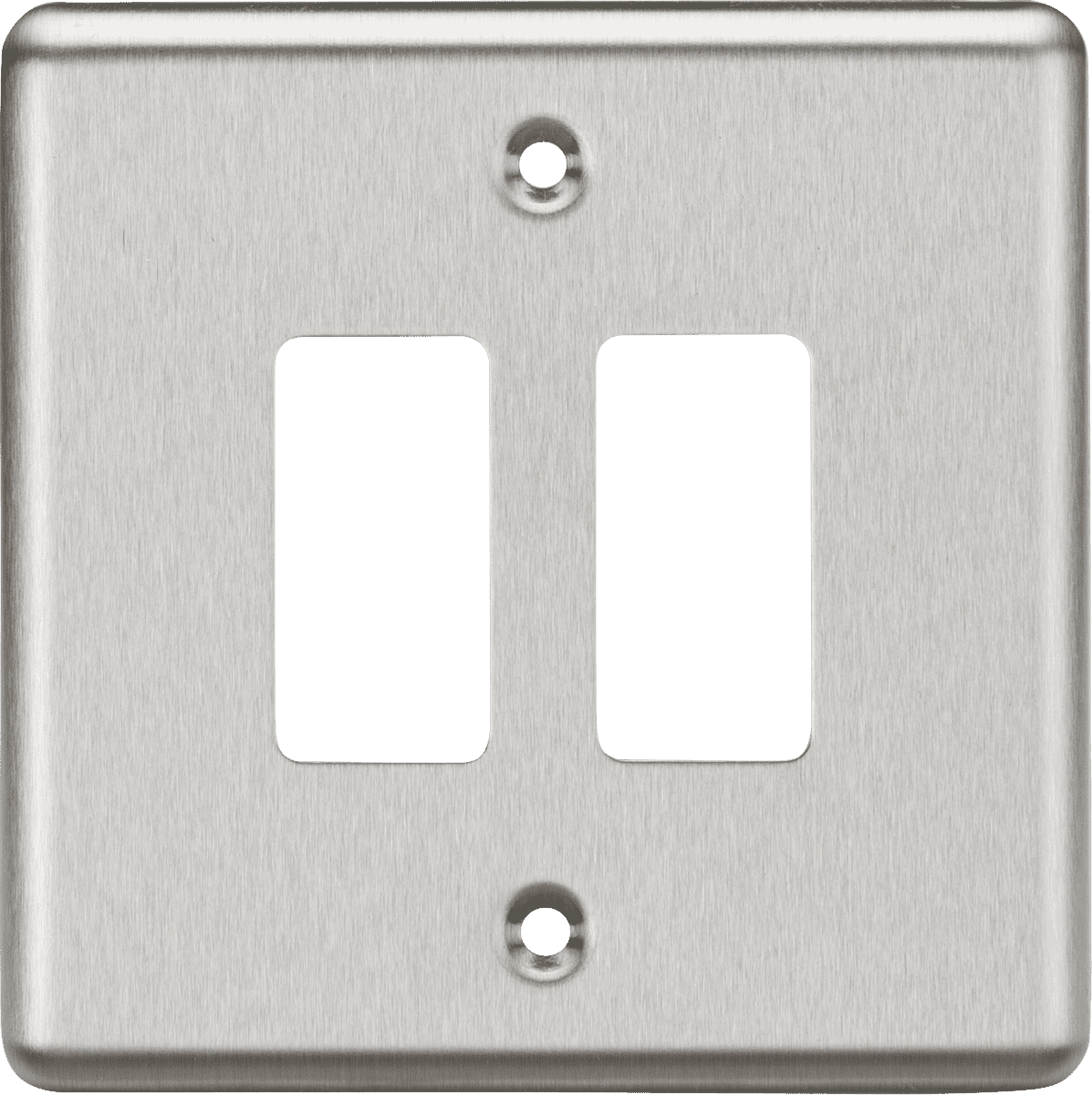 ML Accessories GDCL2BC 2G Grid Faceplate - Rounded Edge Brushed Chrome