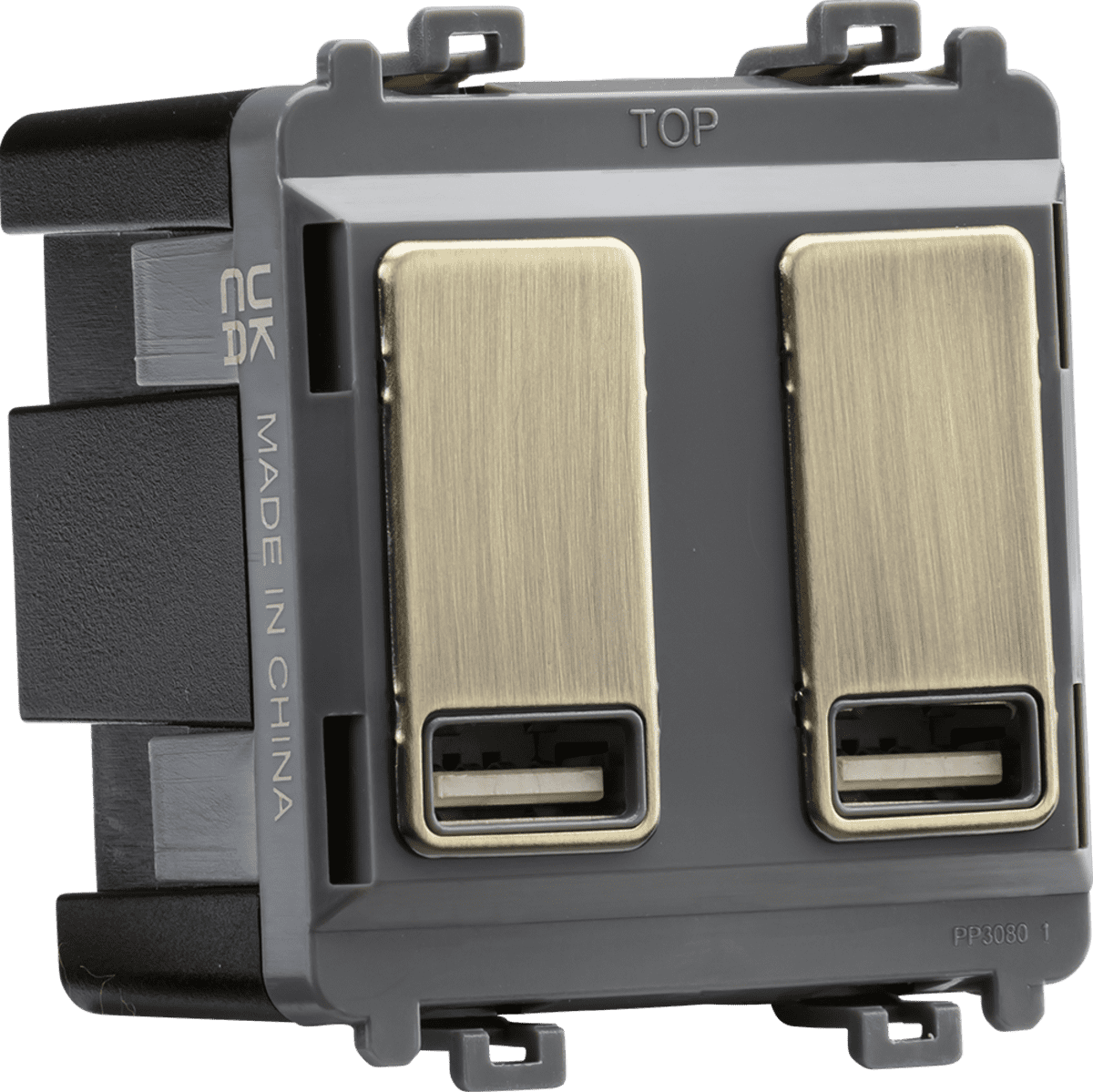 ML Accessories GDM016AB Dual USB charger module 2 x grid positions 5V 2 ...