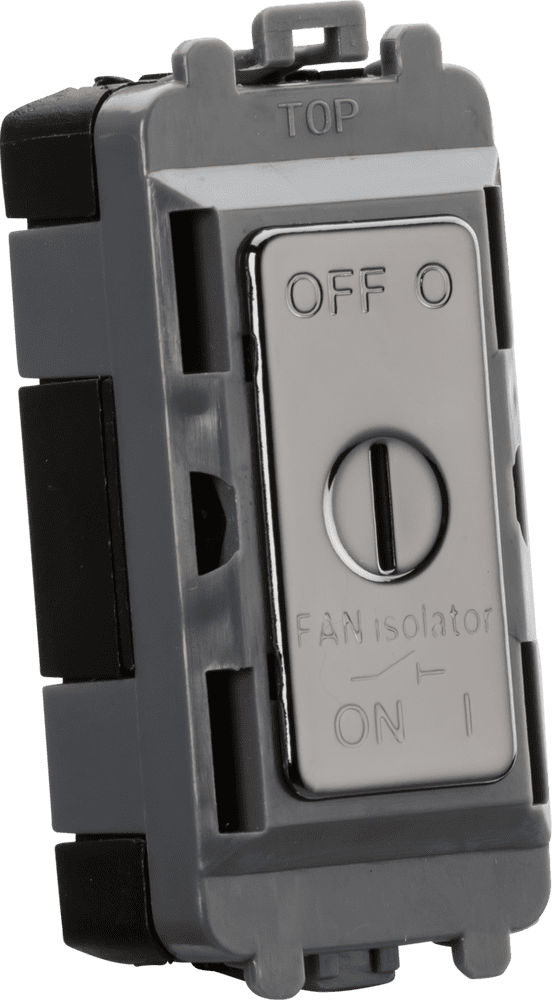 ML Accessories GDM021BN 10A Fan Isolator Key Switch Module - black nickel
