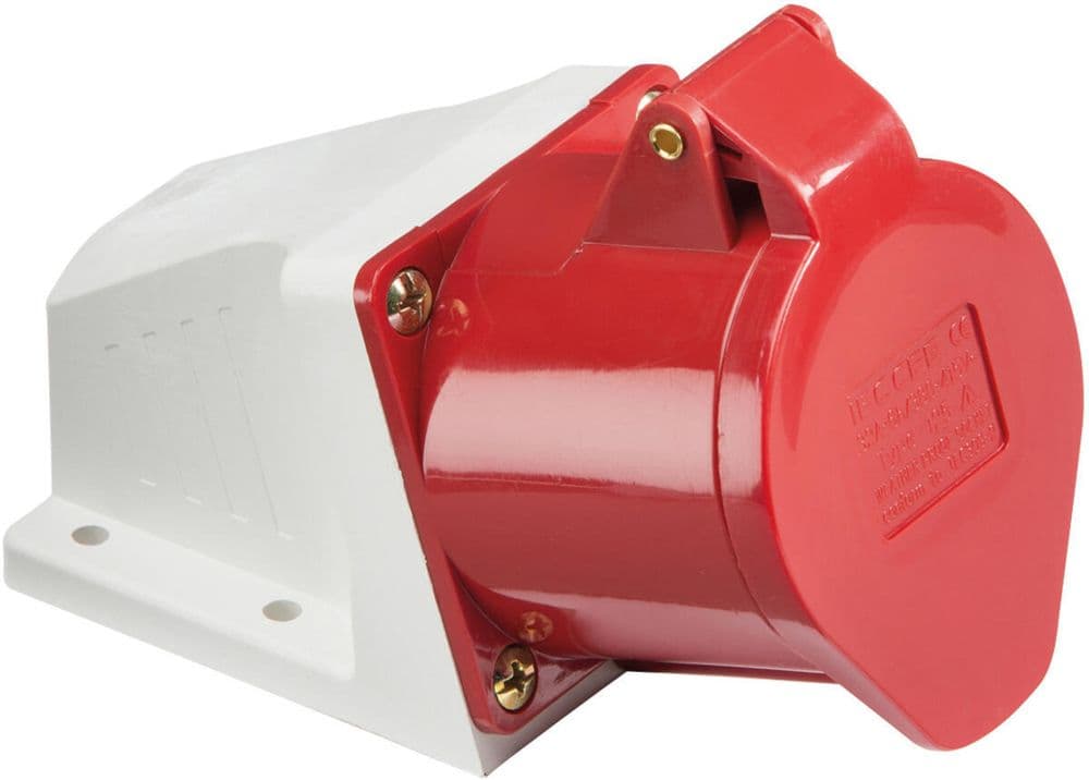 ML Accessories IN0020 415V IP44 32A Angled Surface Mount Socket 3P N E