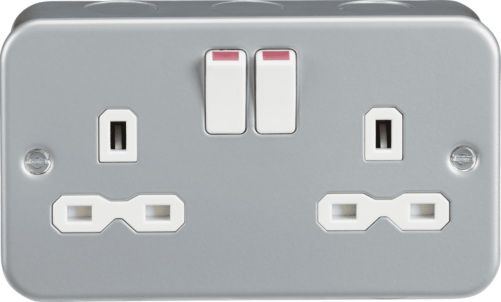 ML Accessories MR9000 Metal Clad 13A 2G DP Switched Socket