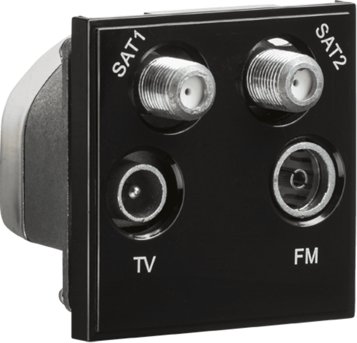 ML Accessories NETQDBK Quadplexed SAT1/SAT2/TV/FM DAB Outlet Module 50 ...