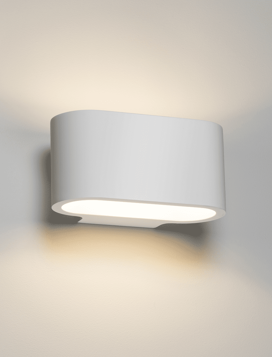ML Accessories PWL4 230V G9 40W Curved Up and Down Plaster Wall Light 180mm
