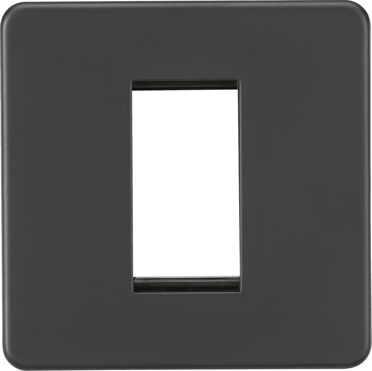 ML Accessories SF1GAT Screwless 1G Modular Faceplate - Anthracite
