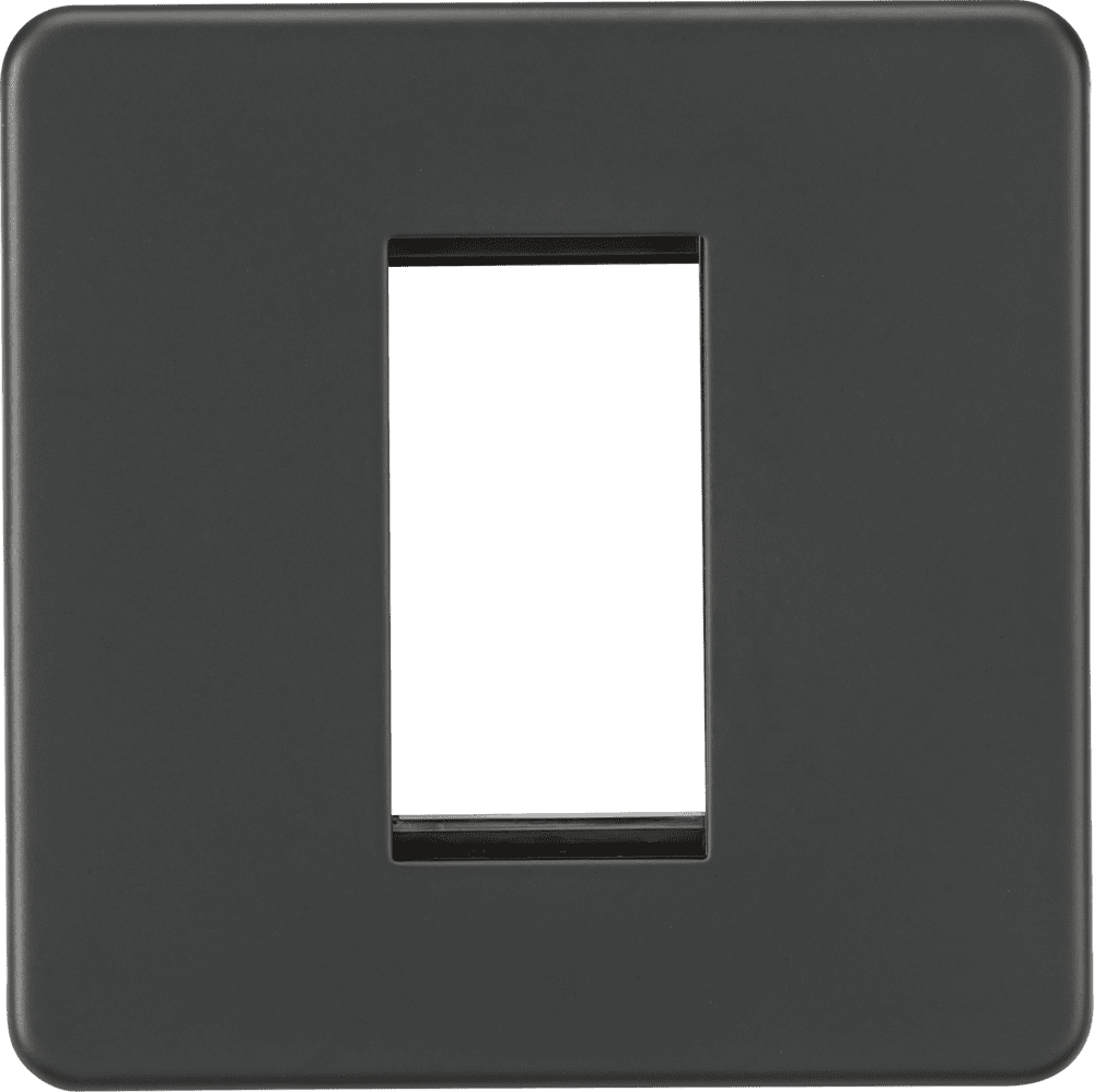 ML Accessories SF1GAT Screwless 1G Modular Faceplate - Anthracite