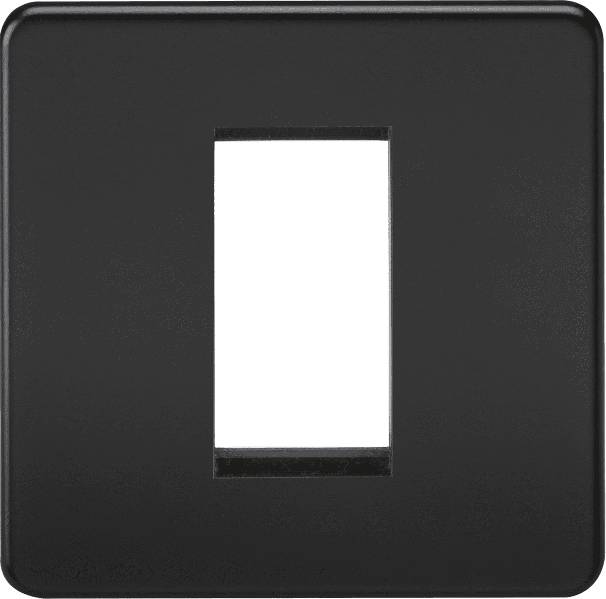 ML Accessories SF1GMB Screwless 1G Modular Faceplate - Matt Black