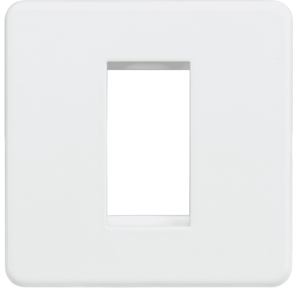 ML Accessories SF1GMW Screwless 1G Modular FacePlate - Matt White