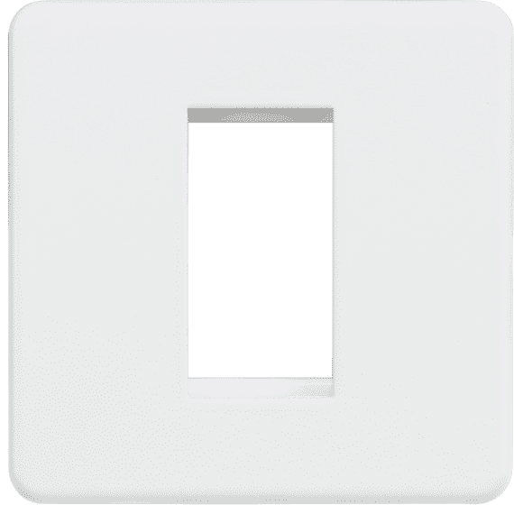 ML Accessories SF1GMW Screwless 1G Modular FacePlate - Matt White