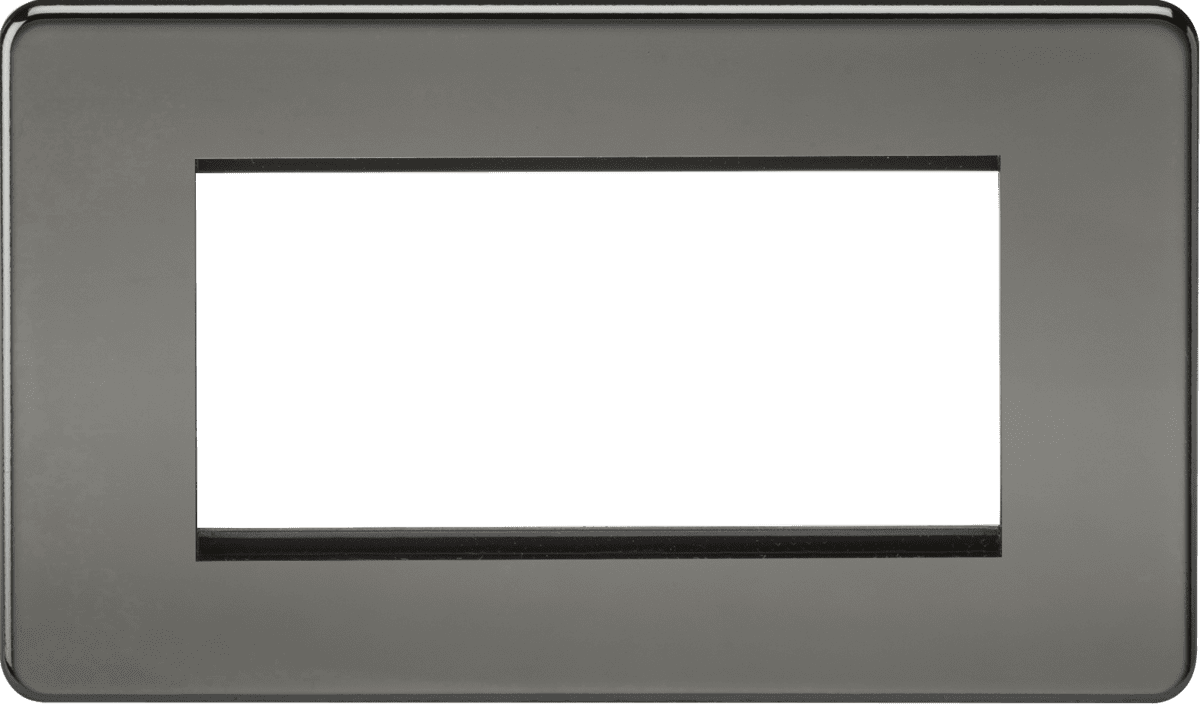 ML Accessories SF4GBN Screwless 4G Modular Faceplate - Black Nickel