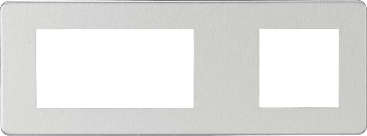 ML Accessories SF6GBC Screwless 6G Modular Faceplate 2G 4G - Brushed Chrome