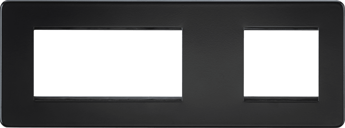 ML Accessories SF6GMB Screwless 6G Modular Faceplate 2G 4G - Matt Black