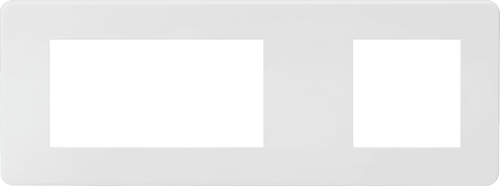 ML Accessories SF6GMW Screwless 6G Modular Faceplate 2G 4G - Matt White