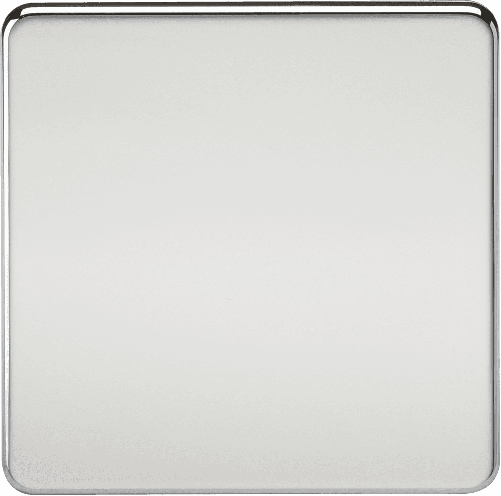 ML Accessories SF8350PC Screwless 1G Blanking Plate - Polished Chrome
