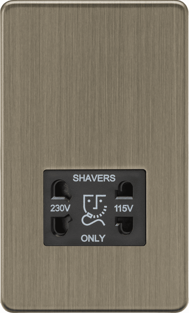 ML Accessories SF8900AB 115V/230V Dual Voltage Shaver Socket - Antique ...