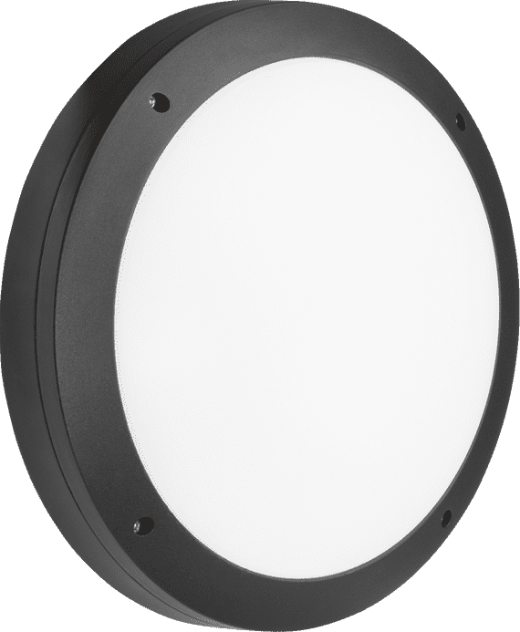 ML Accessories SHE1B 230V IP65 18W LED Round Bulkhead CCT Black