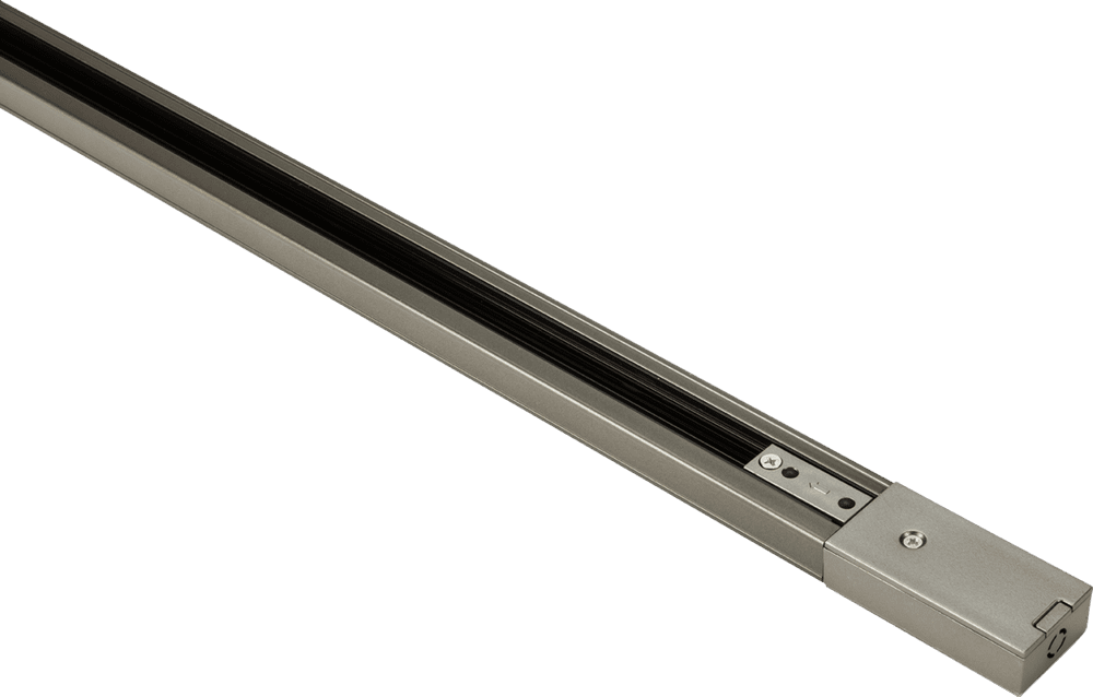 ML Accessories TRK1MAS 230V 10A Single Circuit Track Satin Nickel 1Mtr