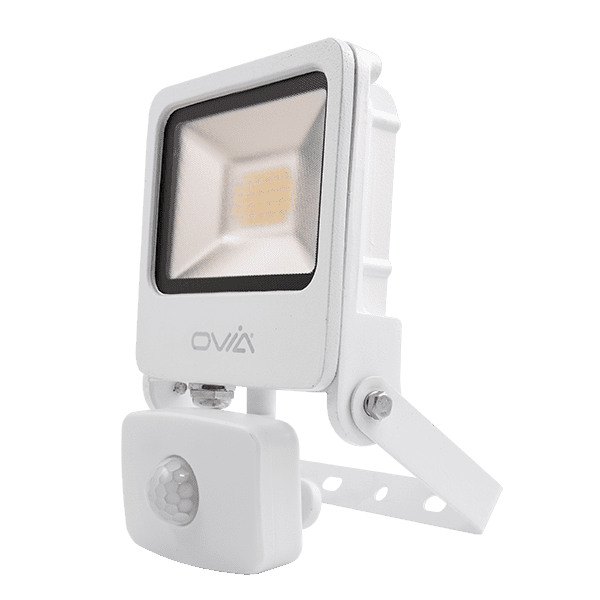 Ovia Lighting OV10120WHCWPIR 20W LED Floodlight 4K White IP44 PIR